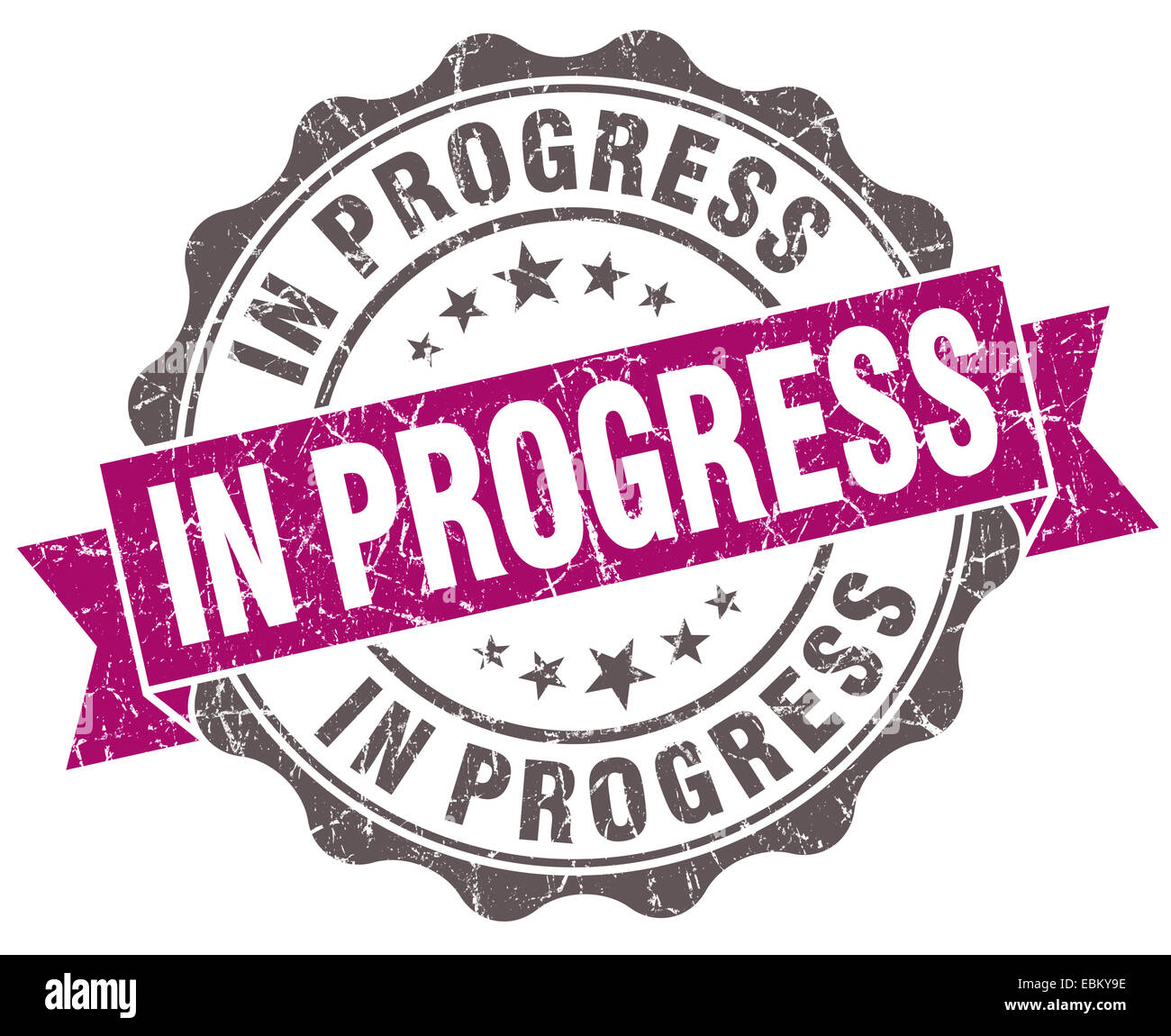 Work in progress stamp Cut Out Stock Images & Pictures - Alamy
