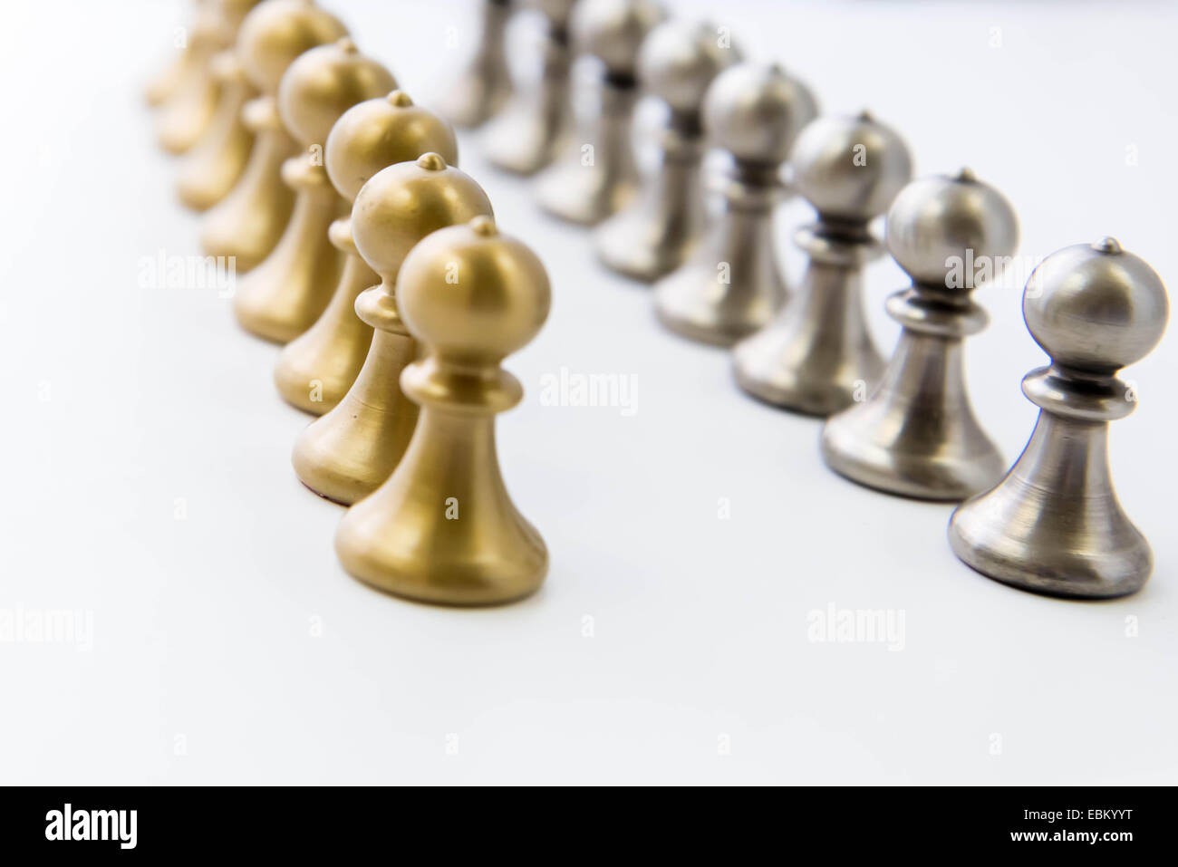 Classic chess game - line of pawns in isolation Stock Photo - Alamy