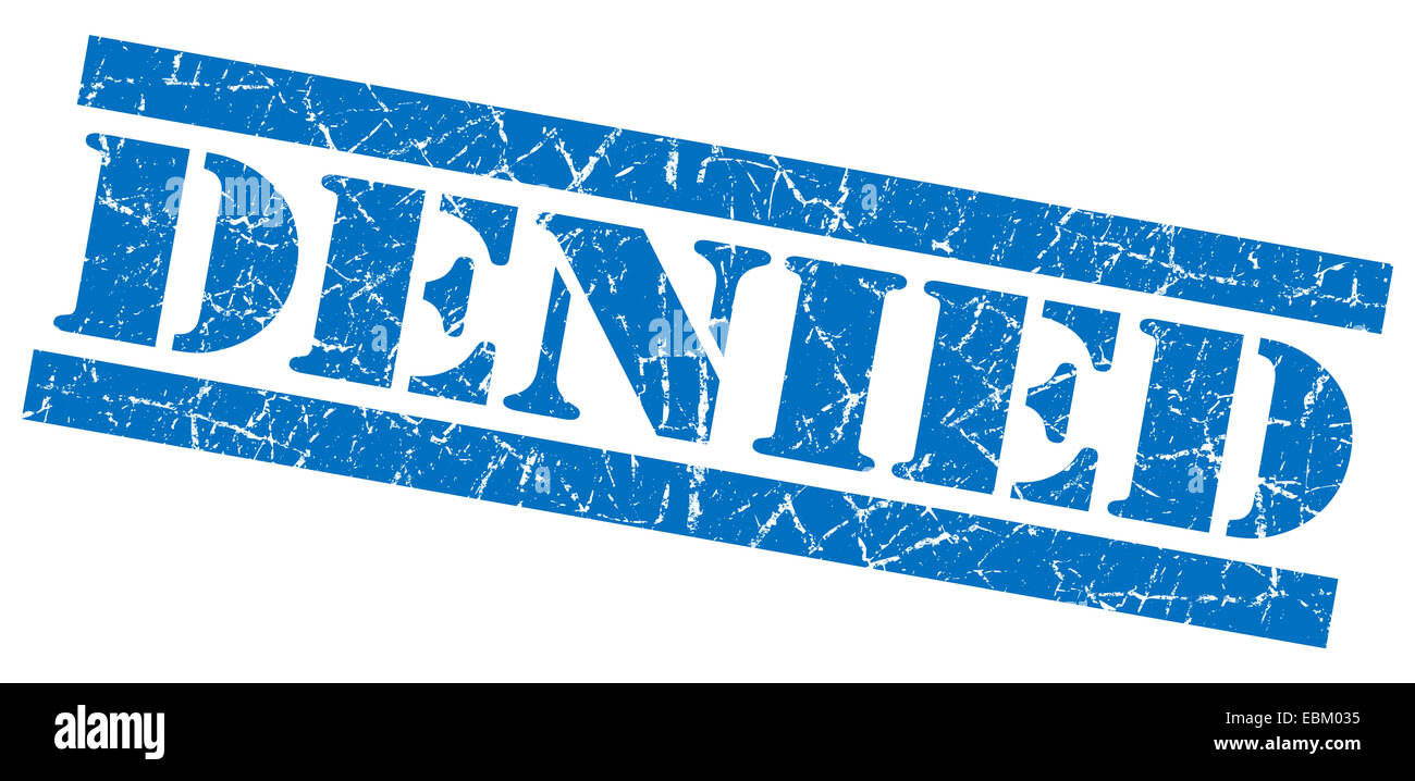 Denied blue grunge stamp Stock Photo - Alamy