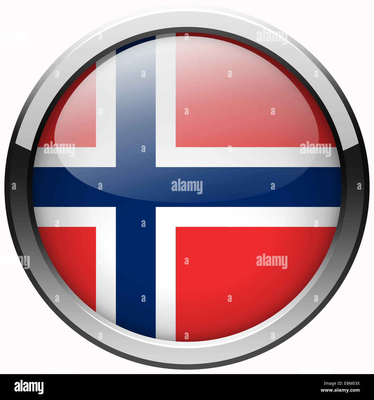 norway flag gel metal button Stock Photo - Alamy