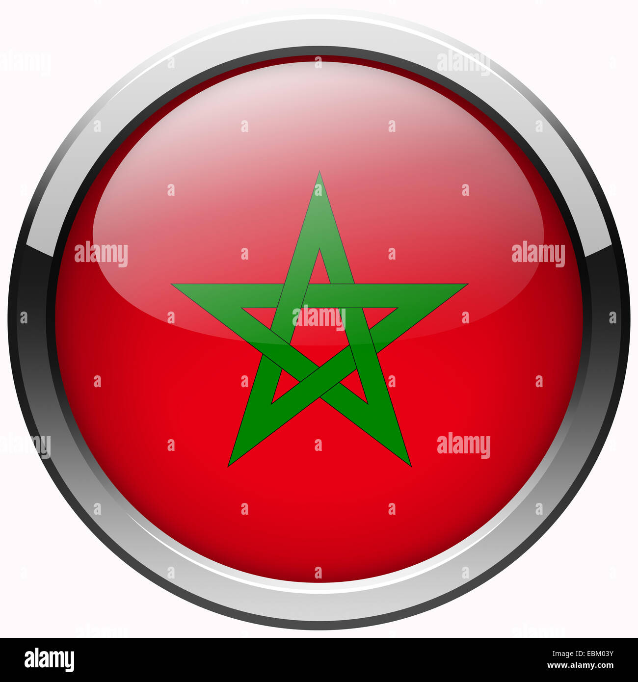 morocco flag gel metal button Stock Photo - Alamy