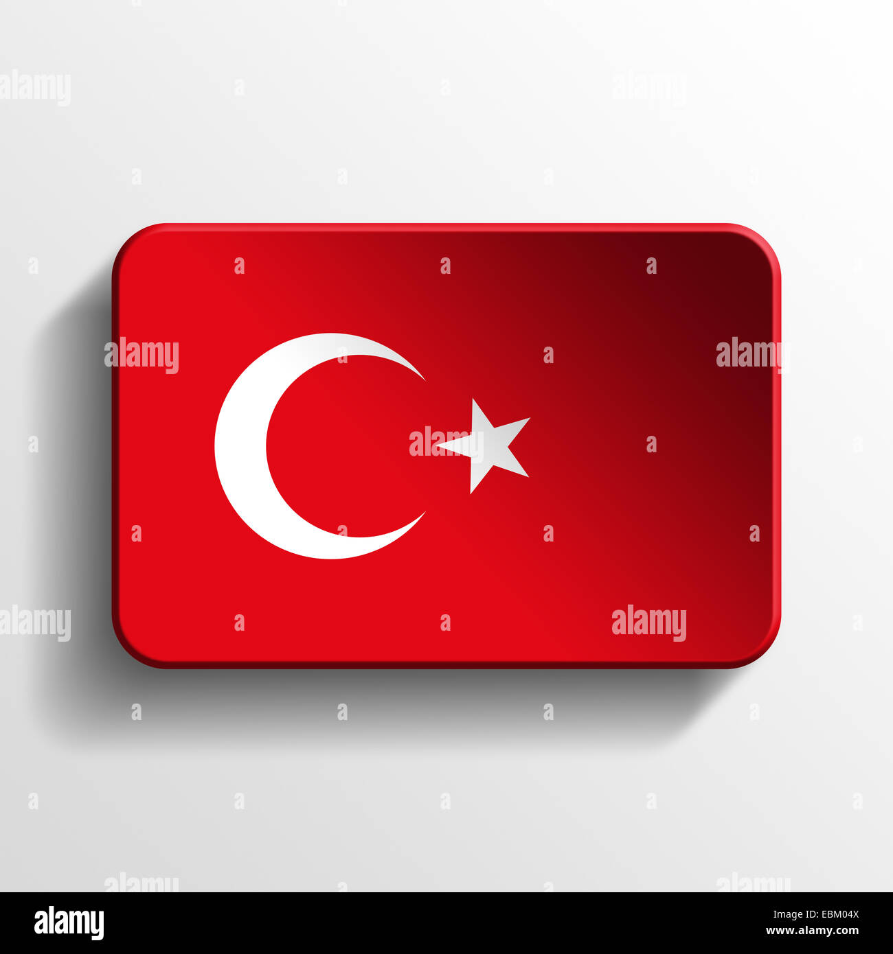 Turkey 3D button Stock Photo - Alamy