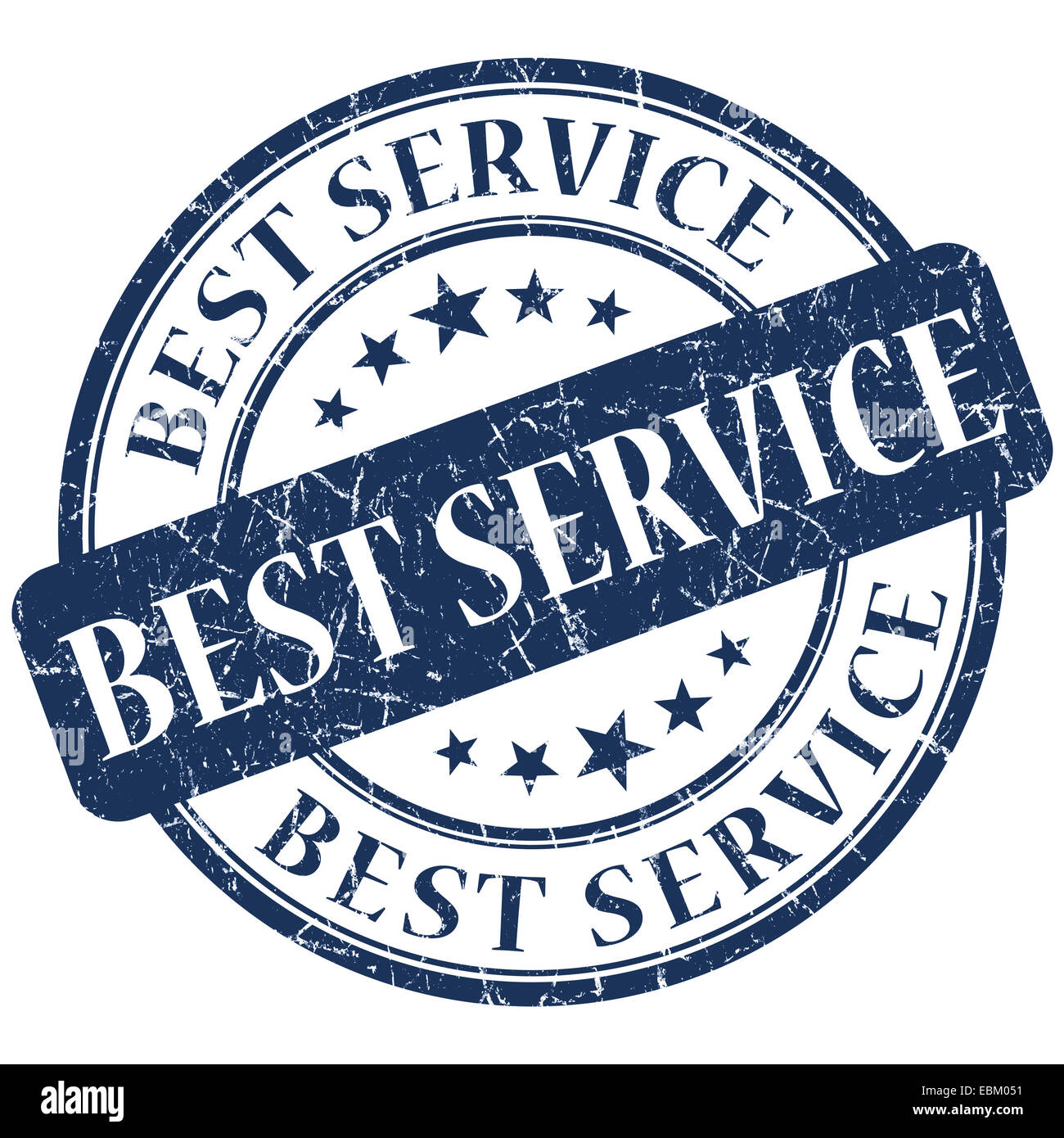 Best service blue stamp Stock Photo - Alamy