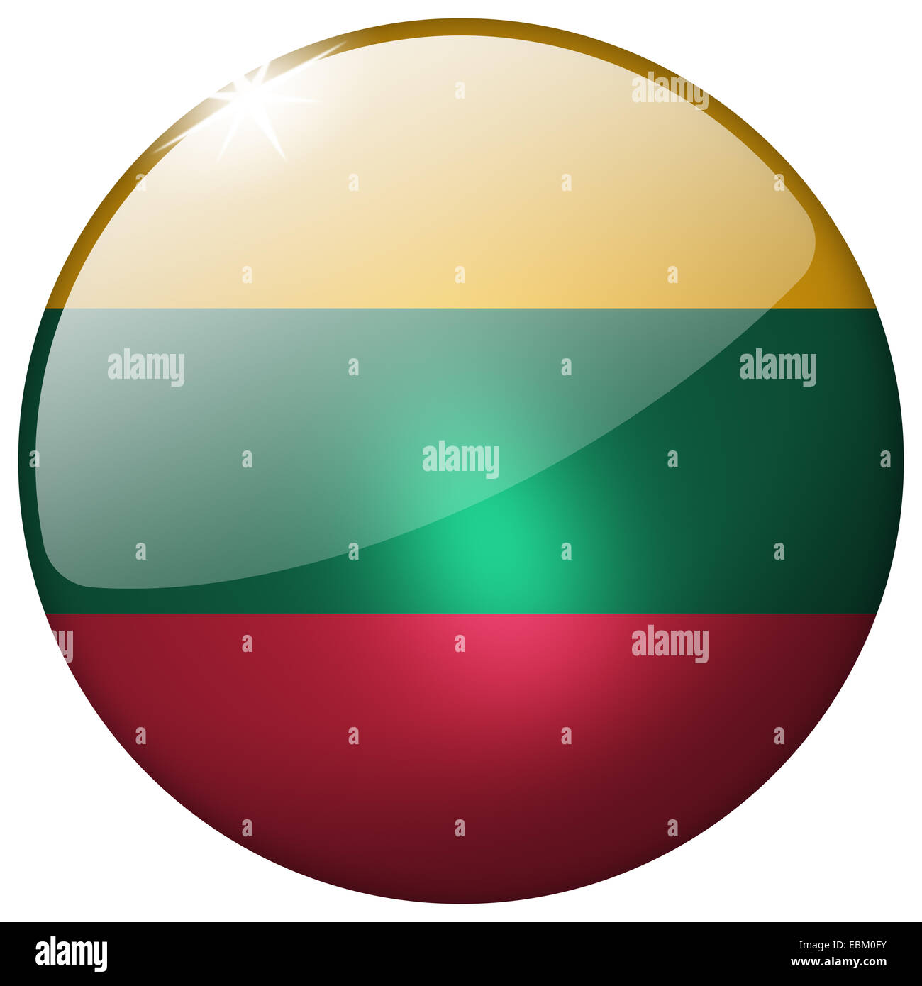 Lithuania Round Glass Button Stock Photo - Alamy