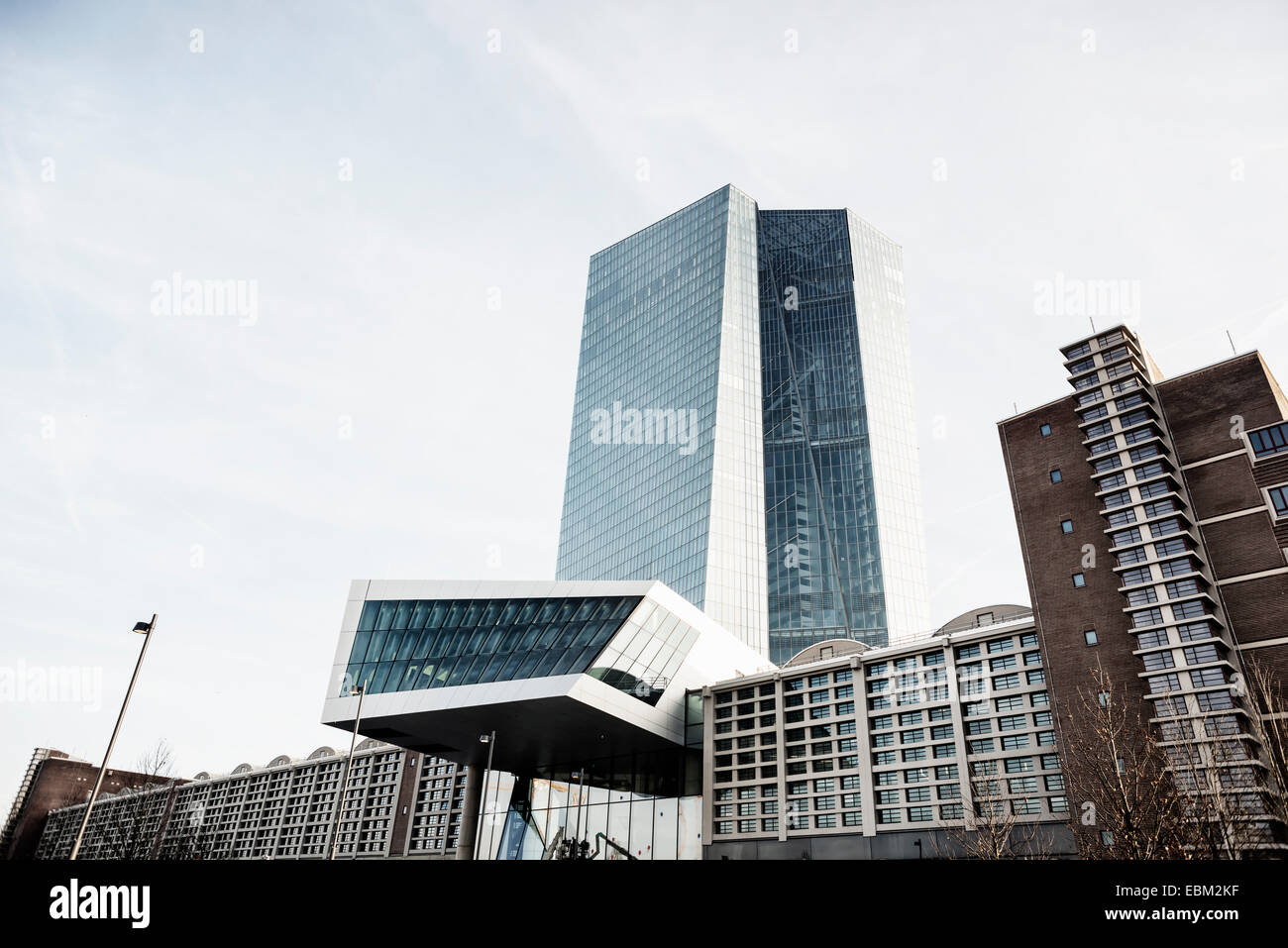 The new european central bank skyscraper building at sunset hi-res ...