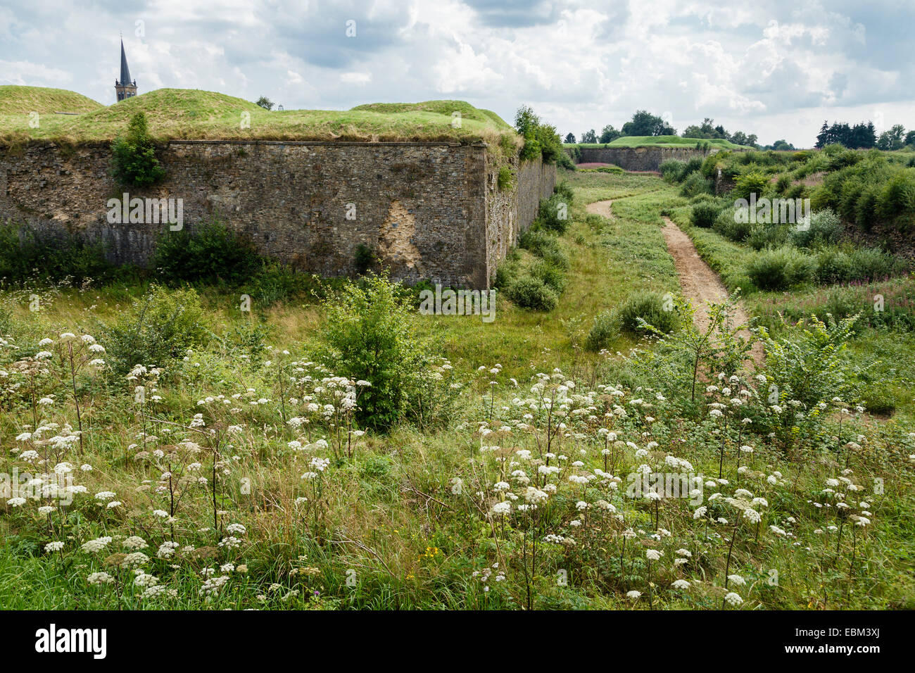 The famous star-shaped fortifications at Rocroi in the French Ardennes ...