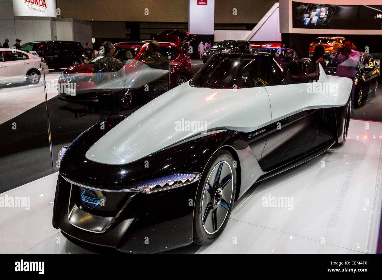 The Nissan Blade Glider all electric concept car at the 2014 Los ...