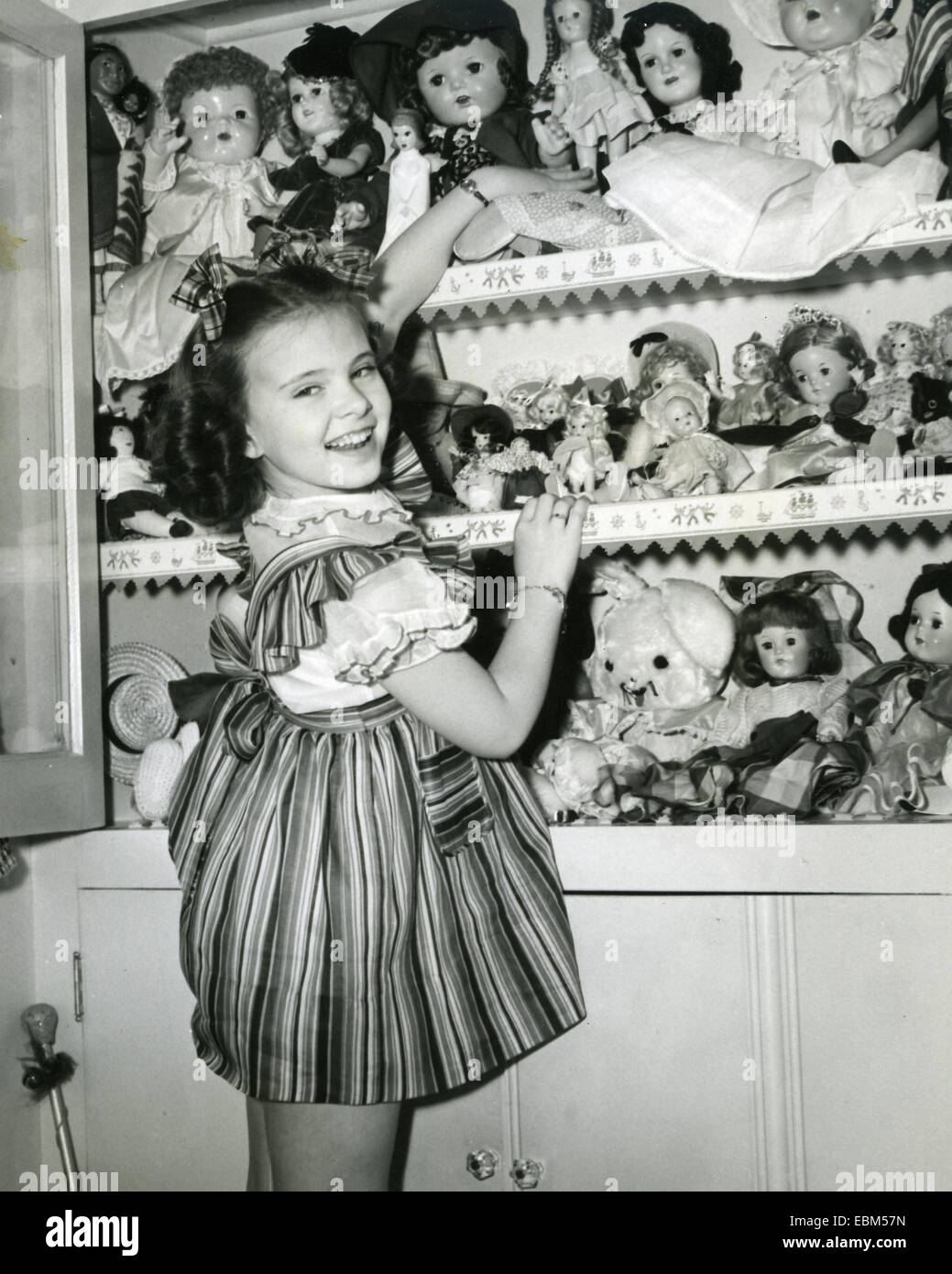 GIRL WITH DOLLS` about 1940 Stock Photo - Alamy