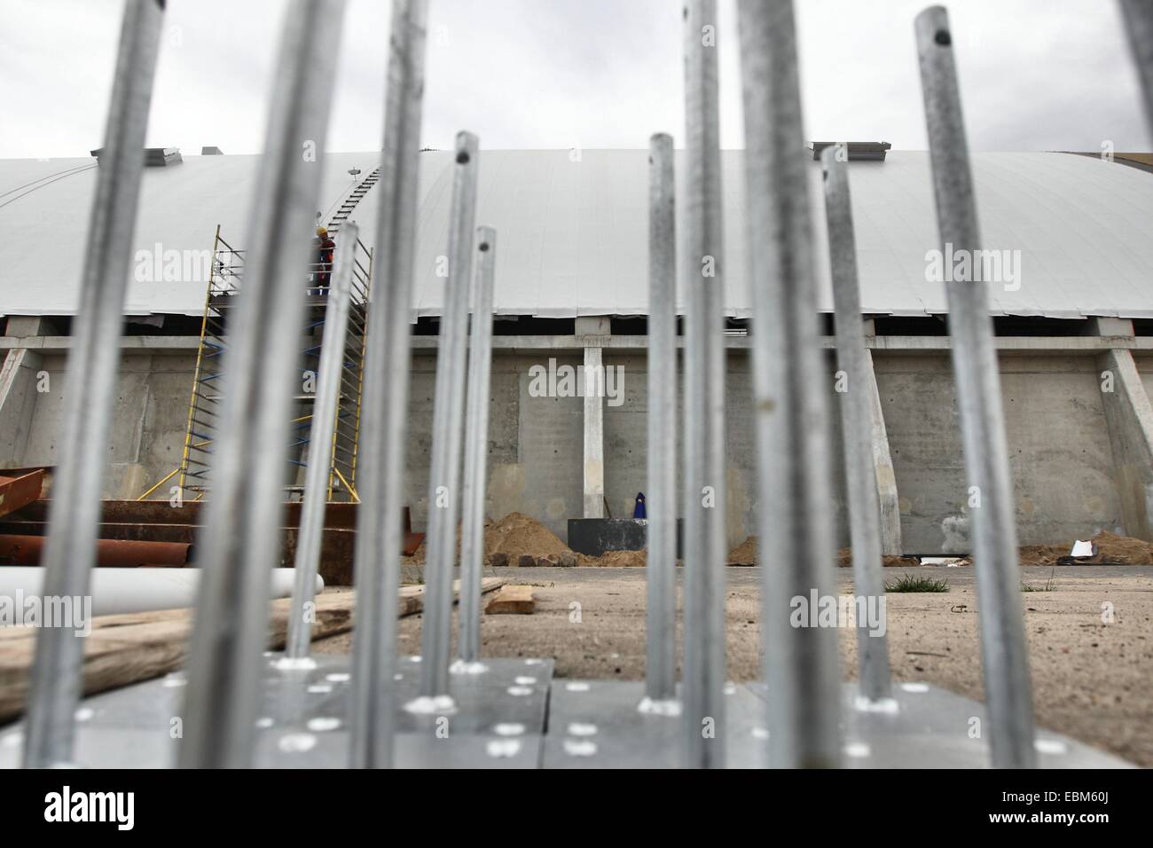 Gdynia, Poland. 2nd Dec. 2014. A new grain storage warehouse has been ...