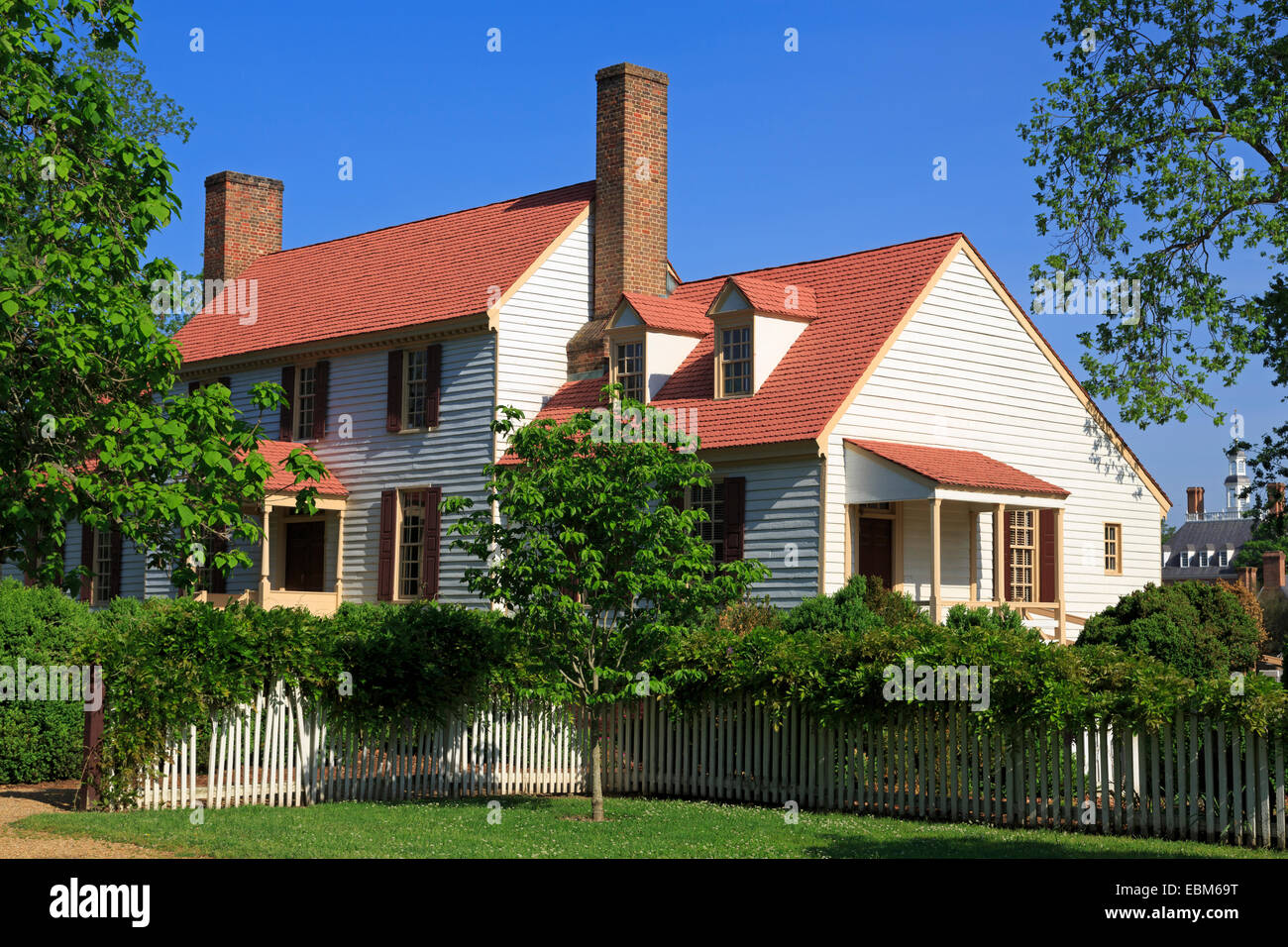 House in Colonial Williamsburg, Virginia, USA Stock Photo - Alamy
