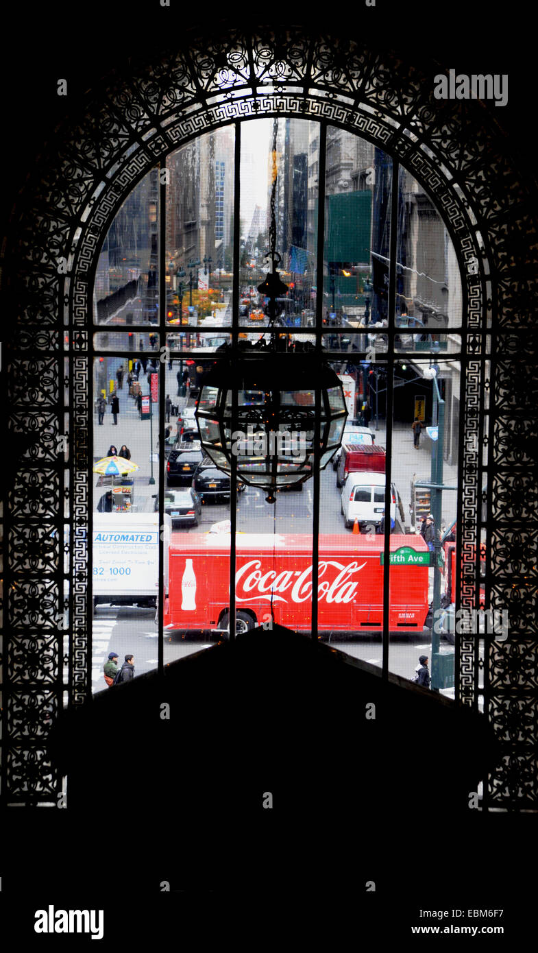 Manhattan New York USA November 2014 - View out of window of a Coca ...