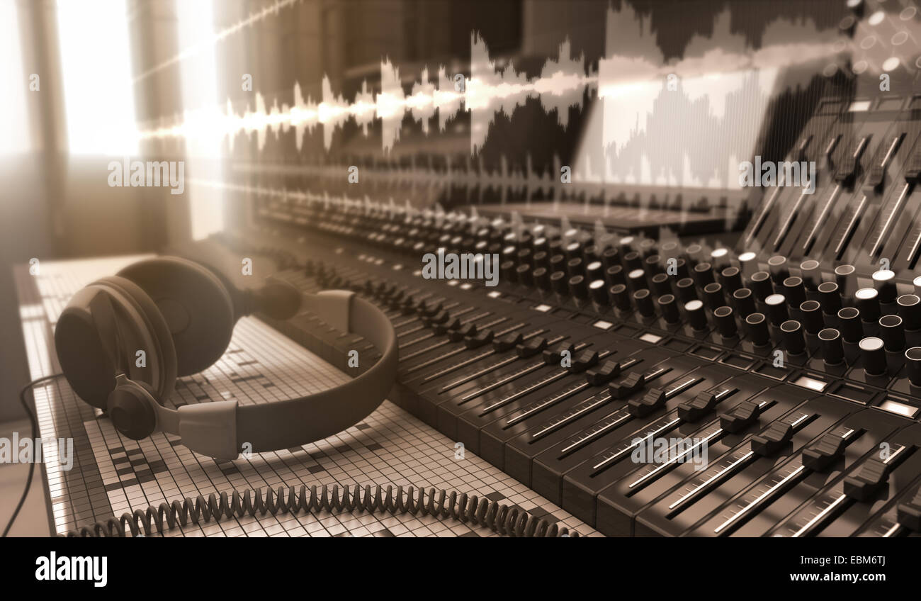 3d sound waves hi-res stock photography and images - Alamy