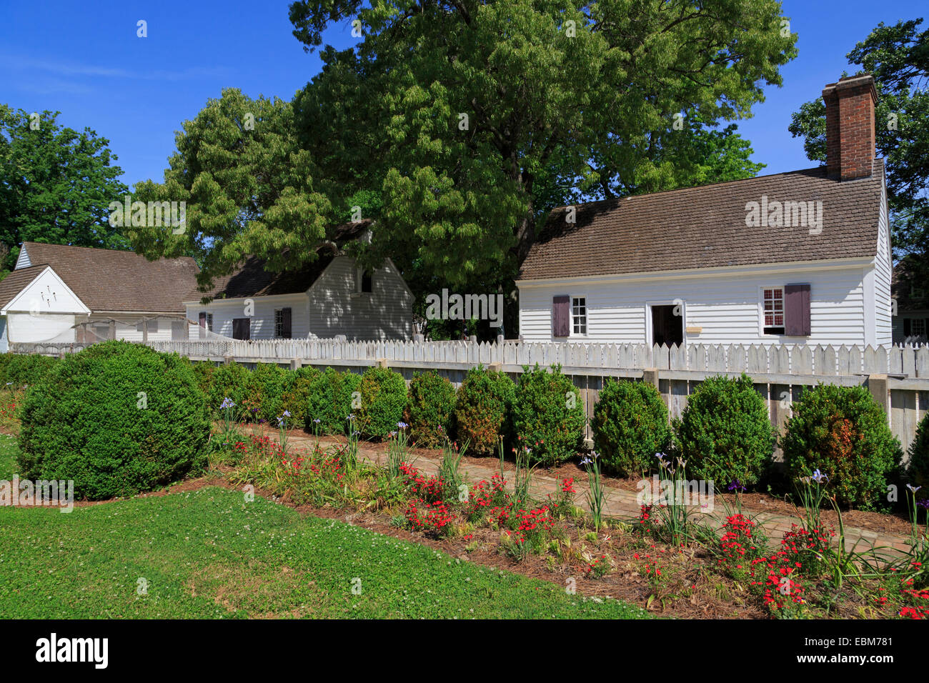 Basket Weaver's House, Colonial Williamsburg, Virginia, USA Stock Photo ...