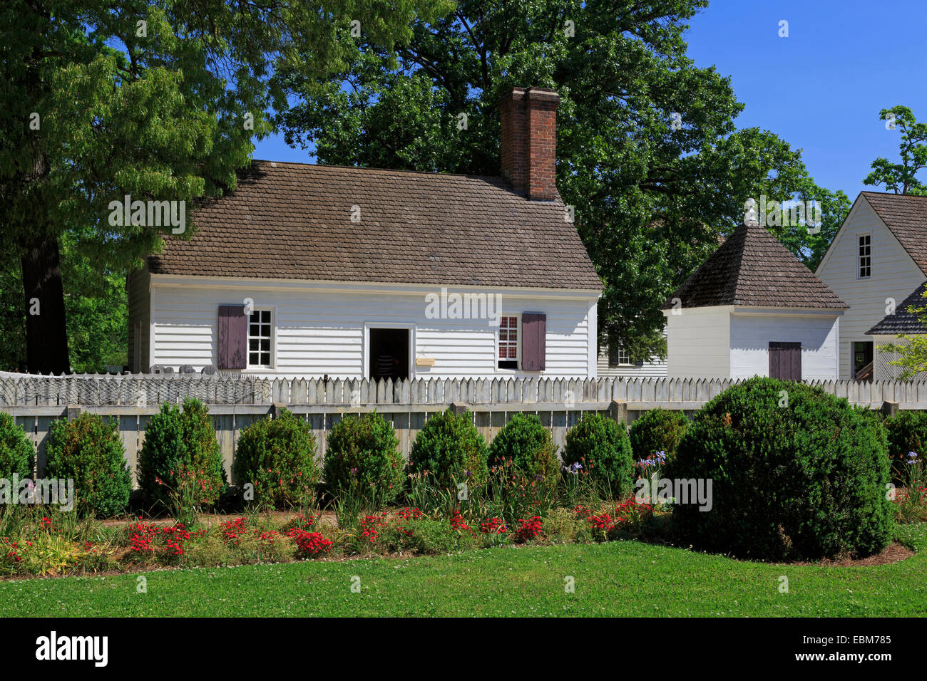 Basket Weaver's House, Colonial Williamsburg, Virginia, USA Stock Photo ...