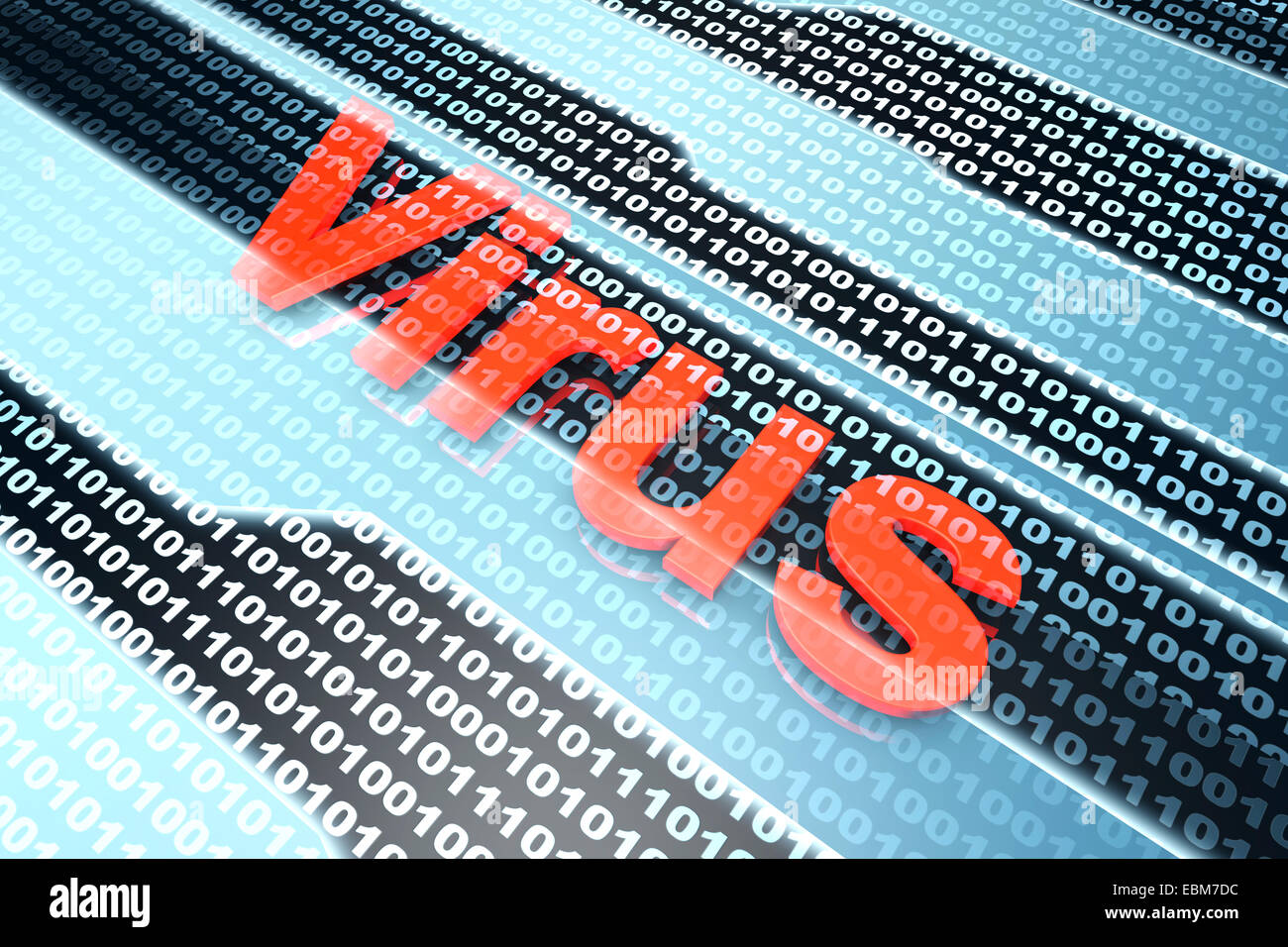 Computer virus in digital code. 3D illustration Stock Photo - Alamy