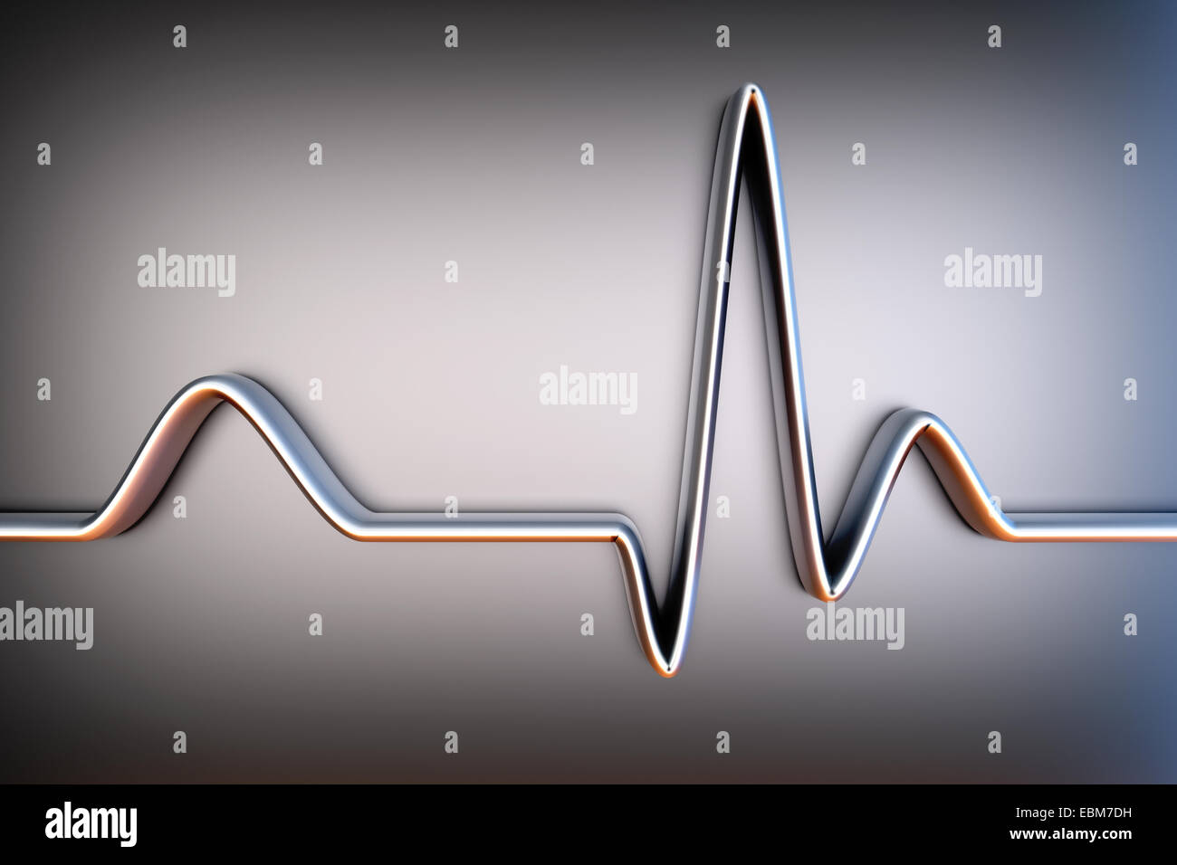 A ECG line. 3D Illustration Stock Photo - Alamy