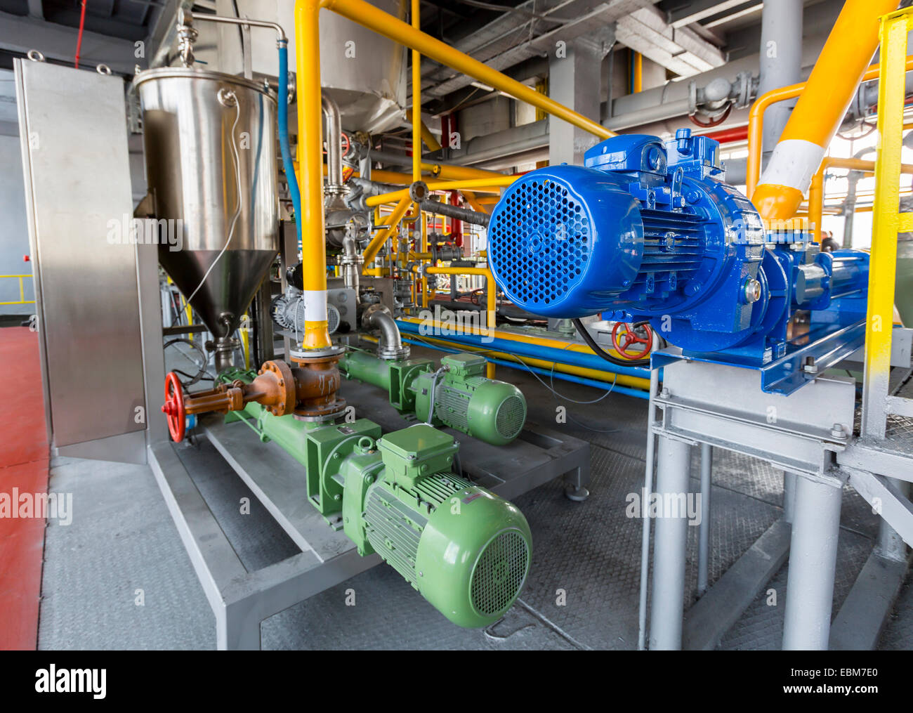Pipelines of an oil refinery from the inside Stock Photo - Alamy
