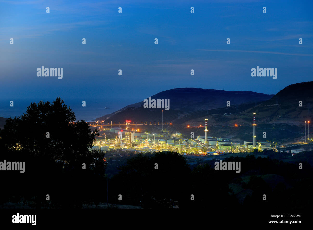 Petronor oil refinery, Muskiz, Biscay , Basque Country, Euskadi, Spain ...