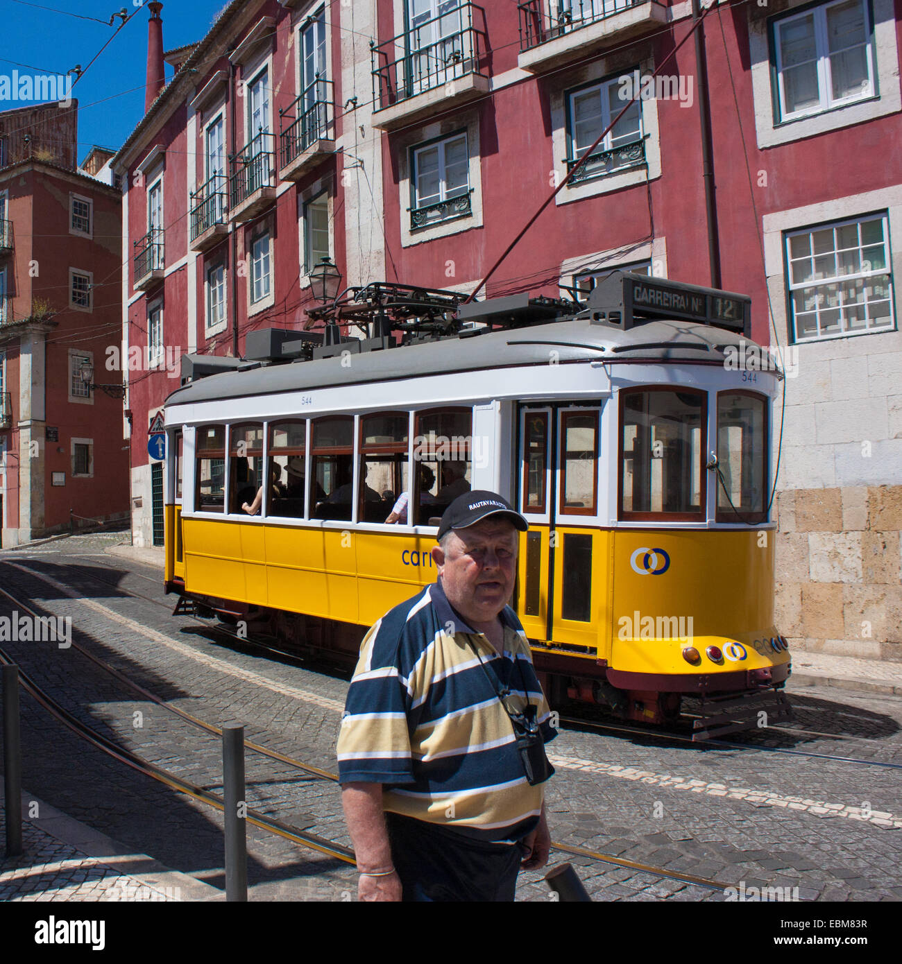 Lisbon - yellow electric Stock Photo - Alamy