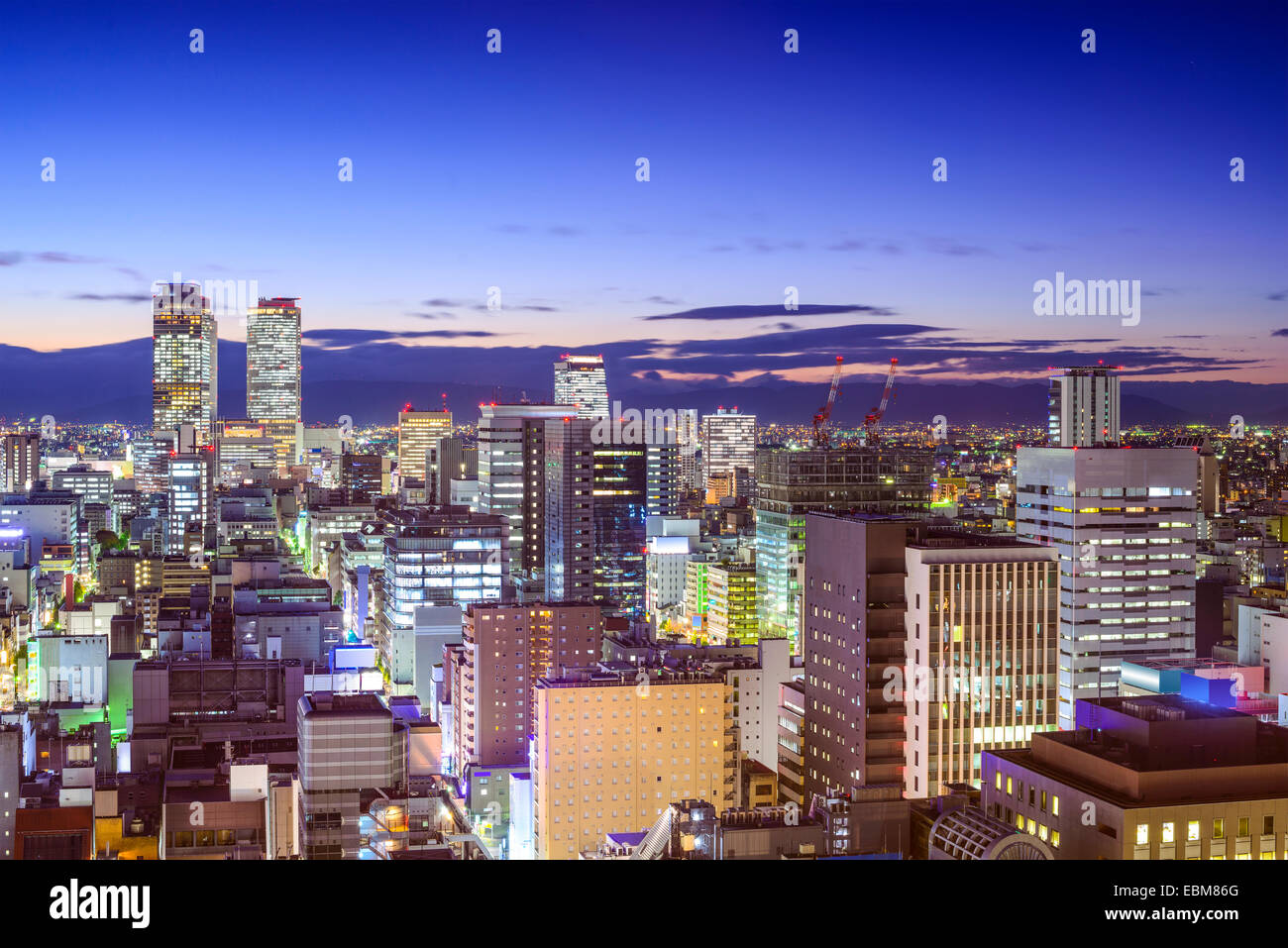 Nagoya, Japan downtown cityscape at twilight Stock Photo - Alamy