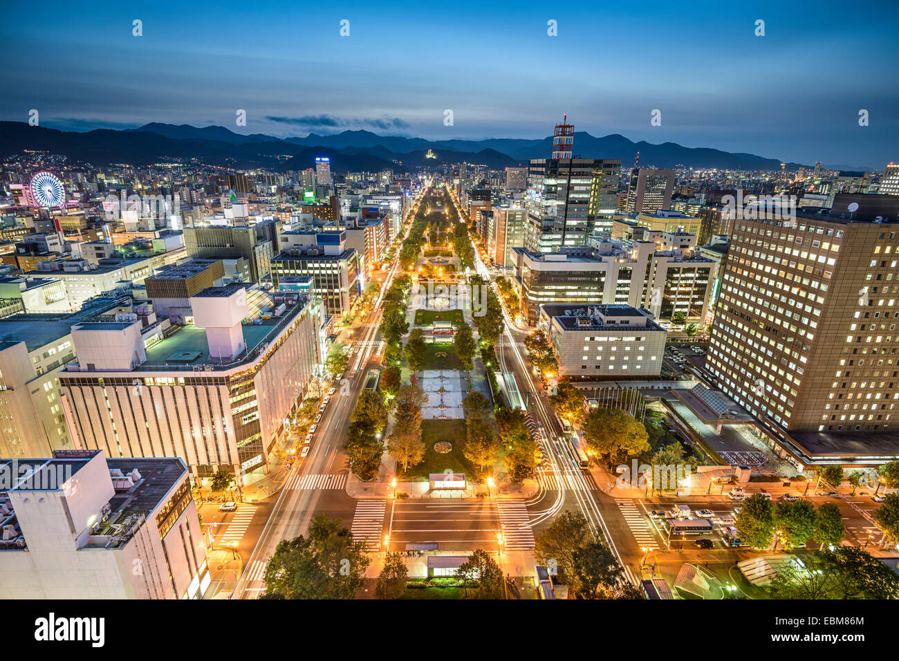 Sapporo, Japan downtown city skyline at Odori Park Stock Photo - Alamy