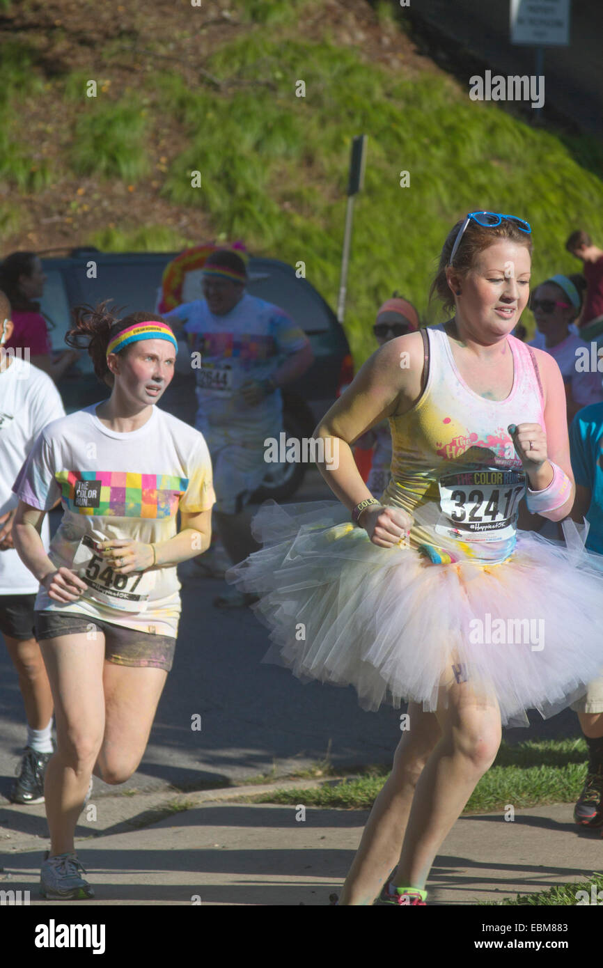 Woman runners of all kinds in tutus and clothing splattered with ...