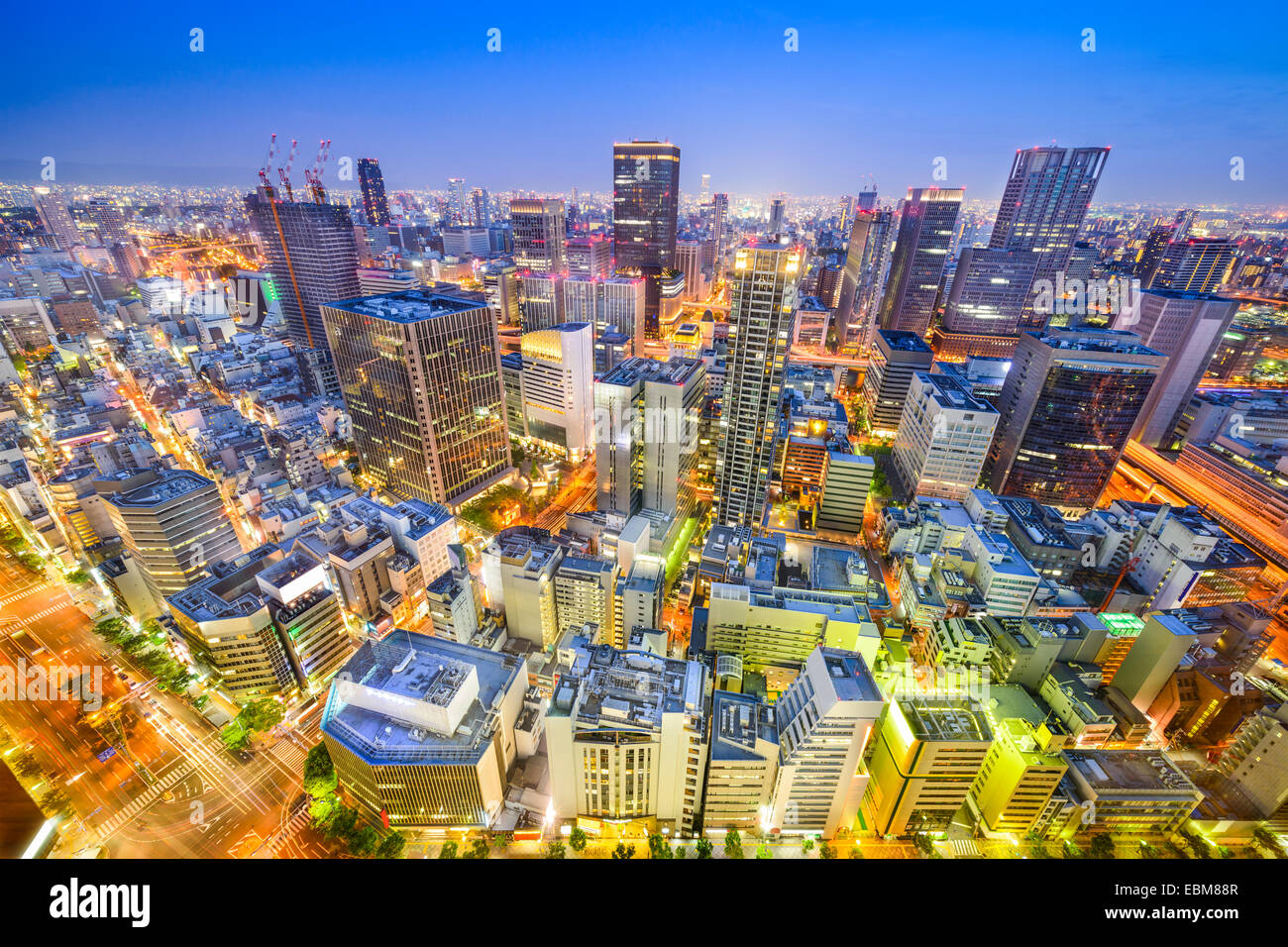 Osaka, Japan cityscape aerial view in Umeda District Stock Photo - Alamy