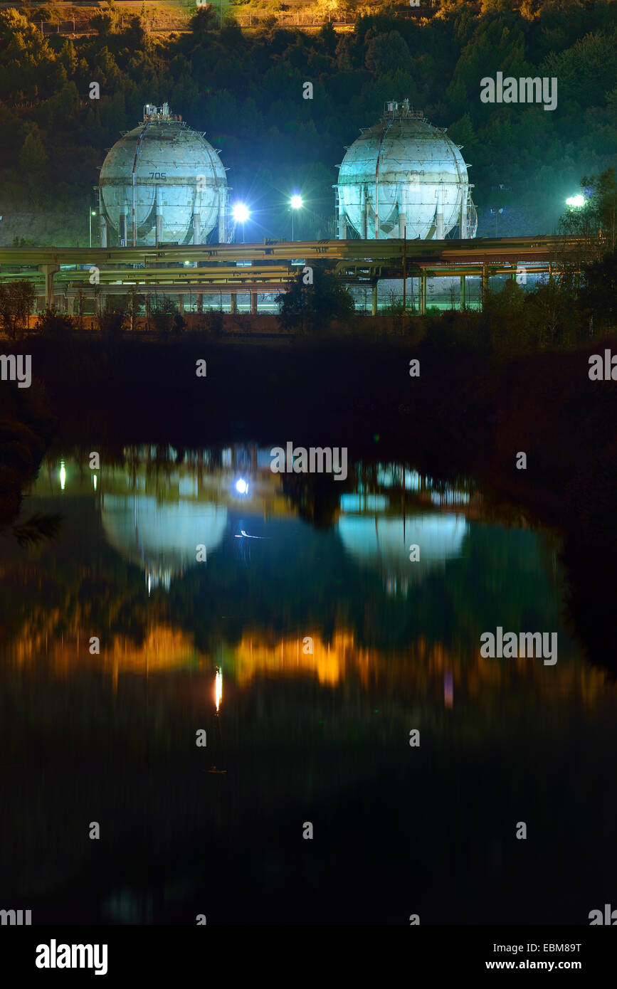 Petronor oil refinery, Muskiz, Biscay , Basque Country, Euskadi, Spain ...