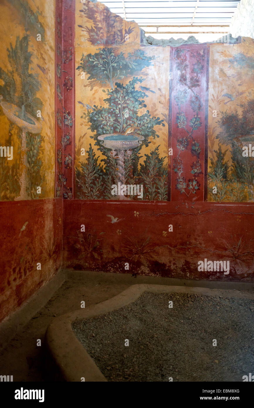 The excavated Roman Villa Poppaea, in Oplontis, near Pompeii in Italy ...