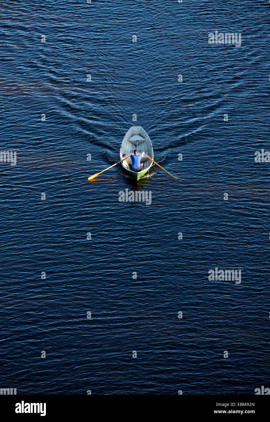 Rowing boat from above hi-res stock photography and images - Alamy