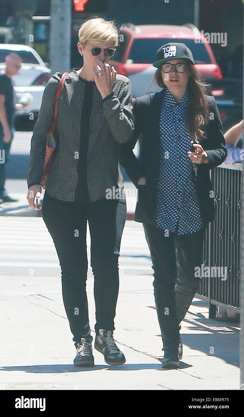 Ellen Page spotted out in West Hollywood with a friend Featuring: Ellen ...