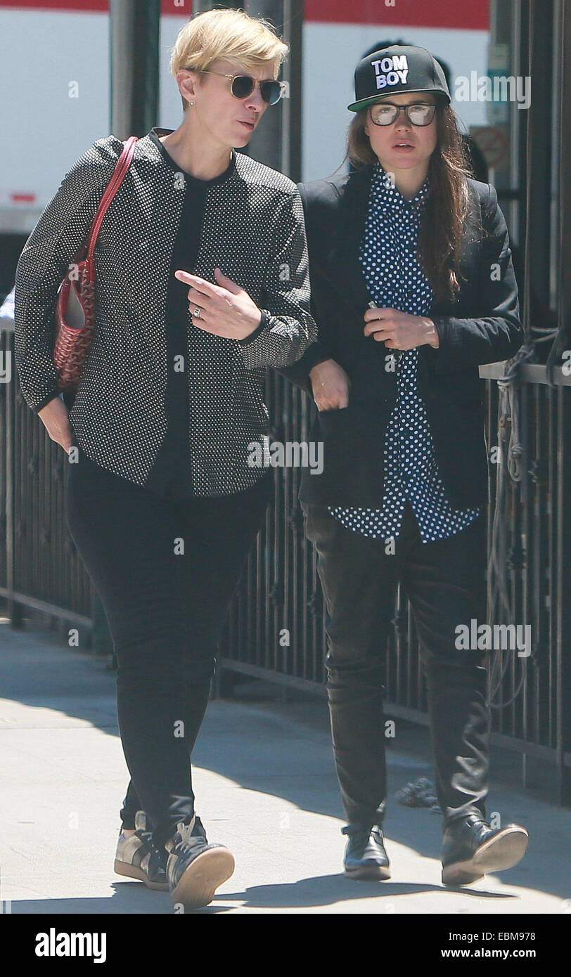 Ellen Page spotted out in West Hollywood with a friend Featuring: Ellen ...