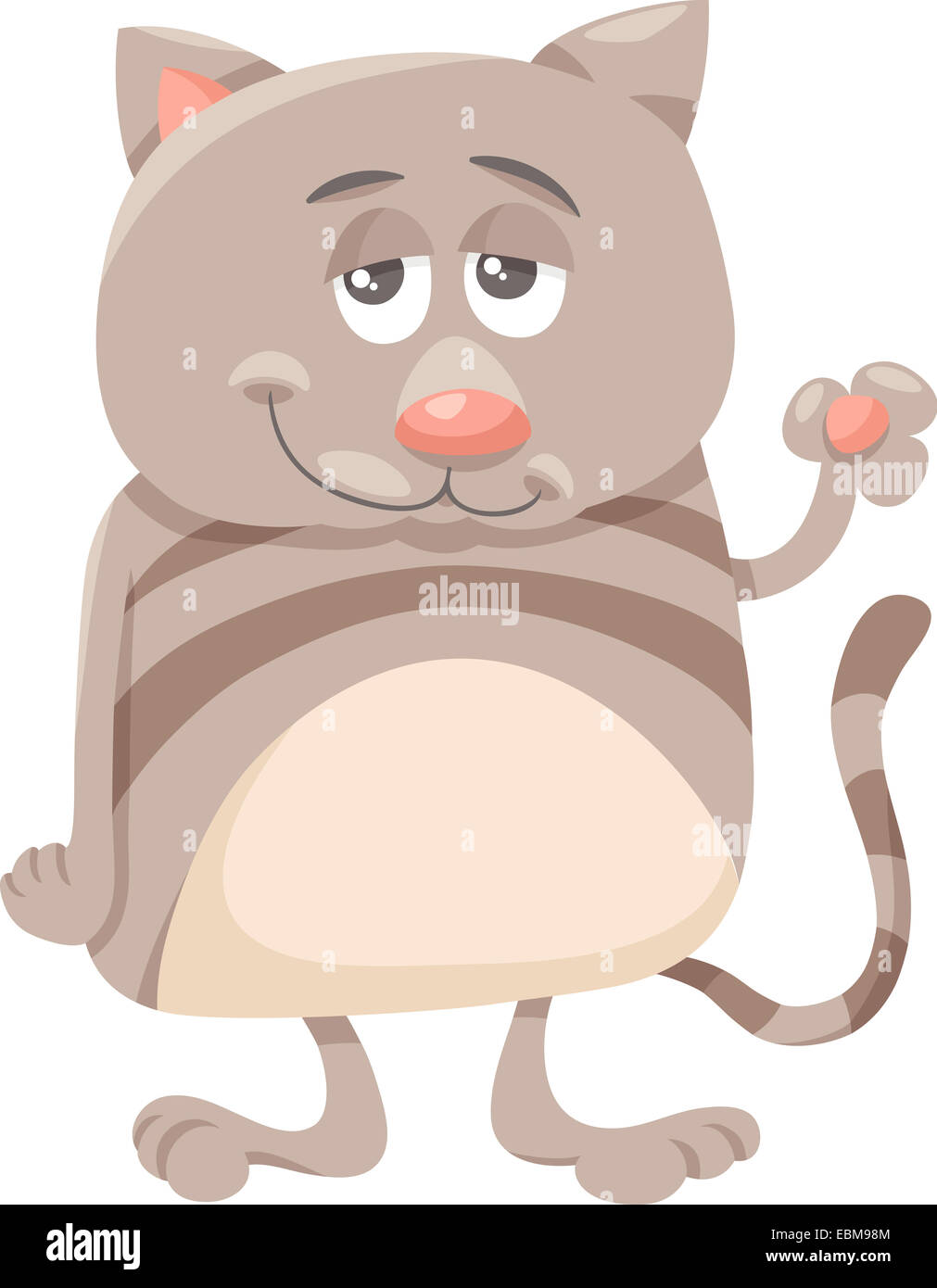 Cartoon Illustration of Funny Cat Pet Character Stock Photo - Alamy