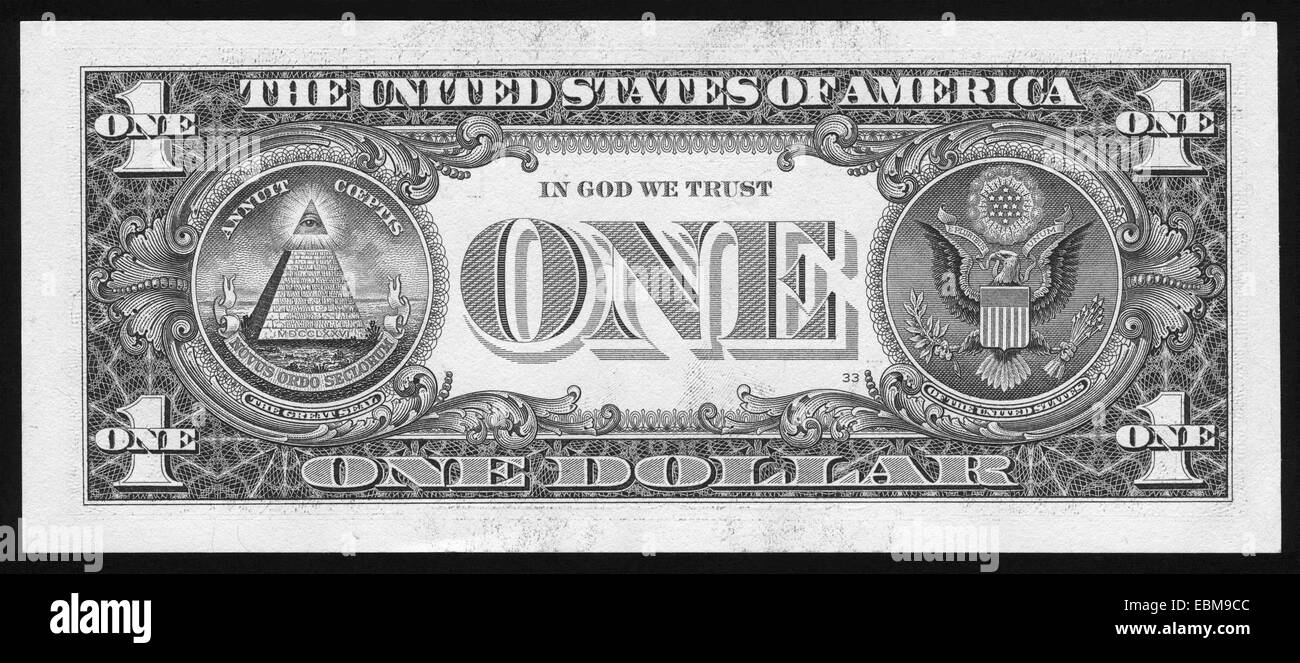 Usa one dollar bank note Black and White Stock Photos & Images - Alamy