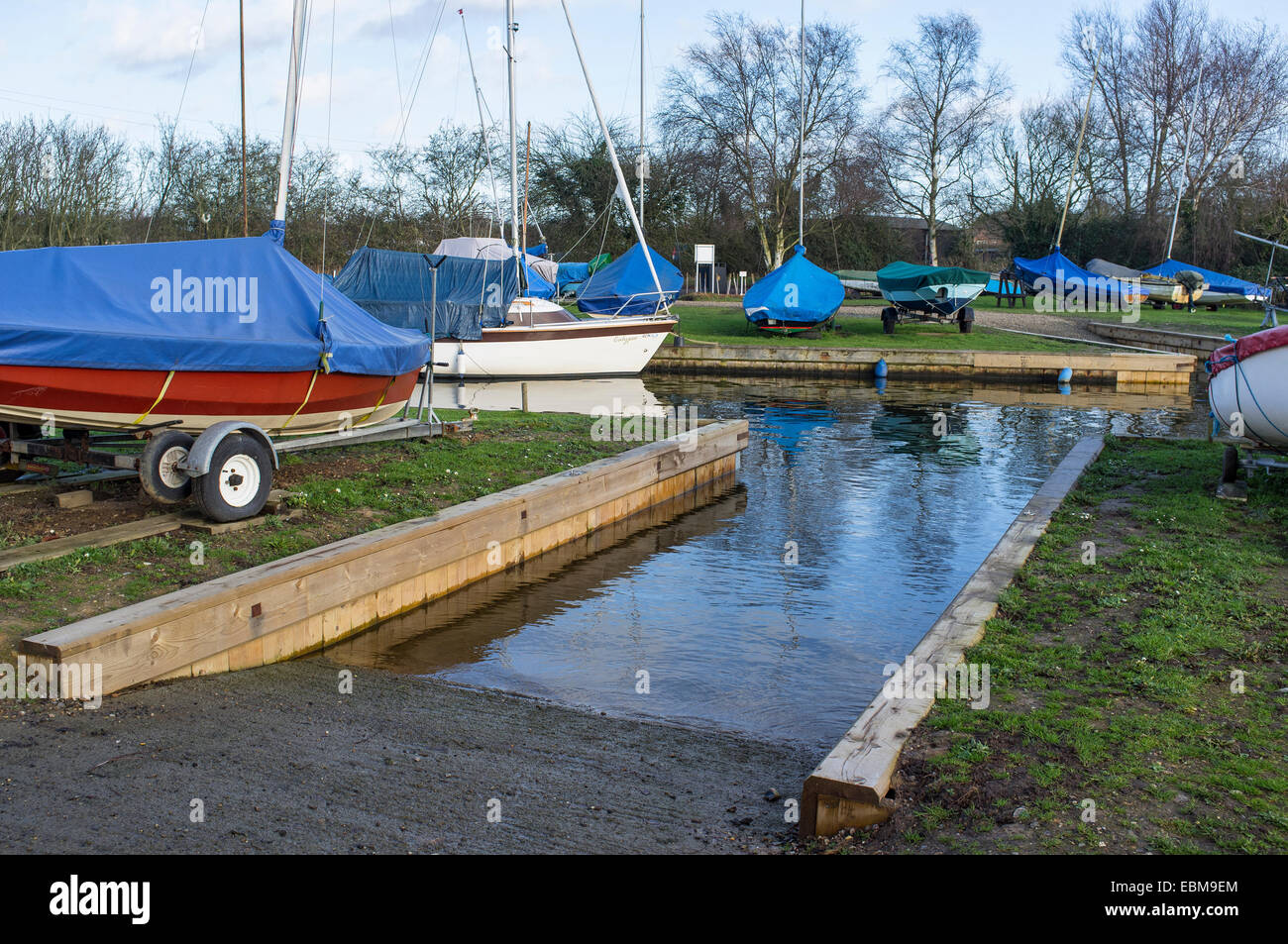 Renovated Slipway at Hickling Staithe Norfolk Broads England Stock ...