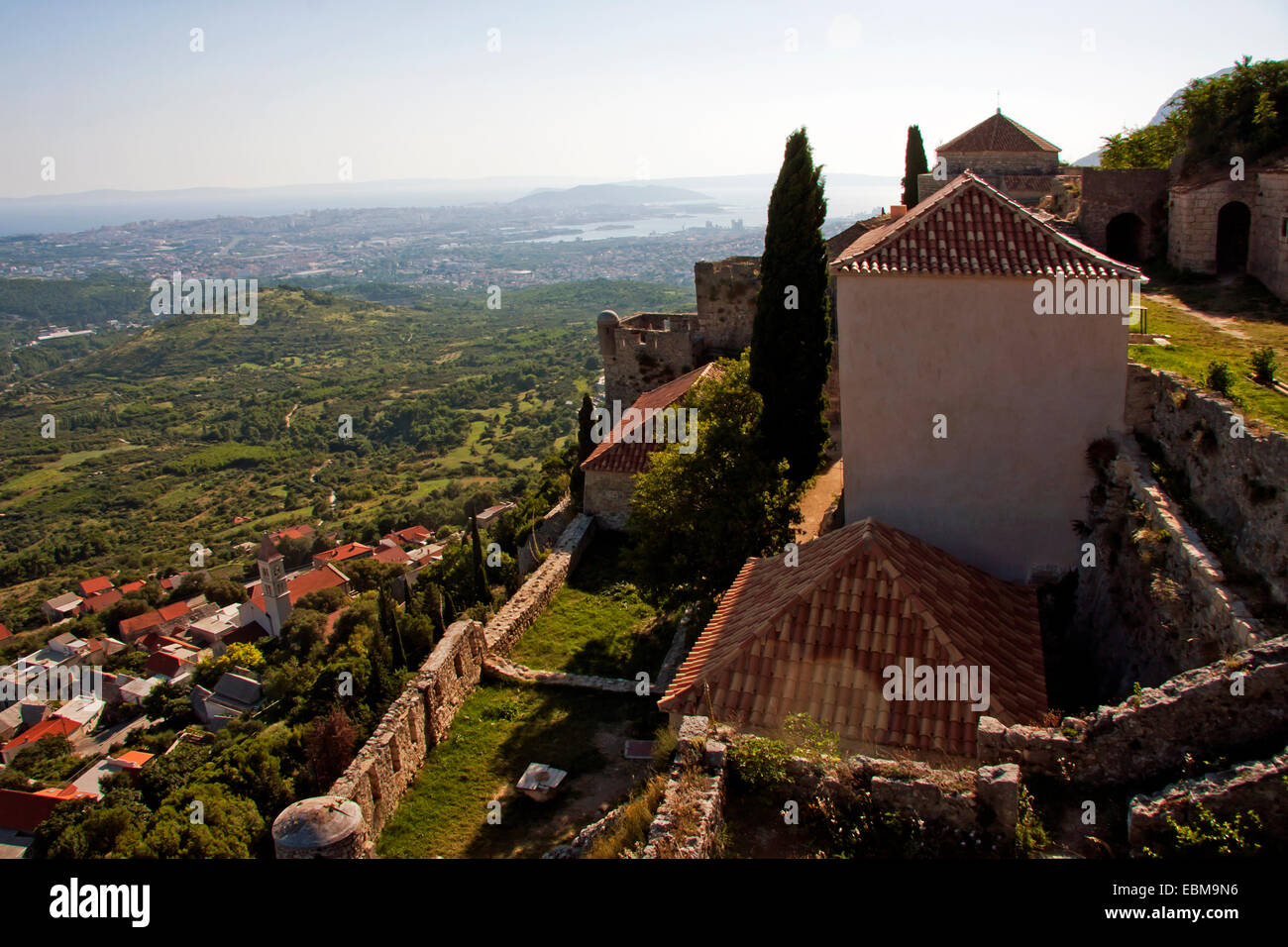 View from Klis Fortress near city of Split, Croatia Stock Photo - Alamy