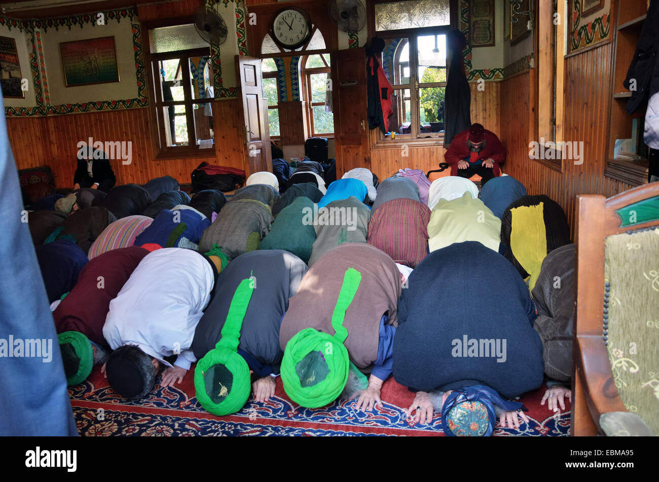 Daily prayer in the mosque inside the residence of Shaikh Nazim Al ...