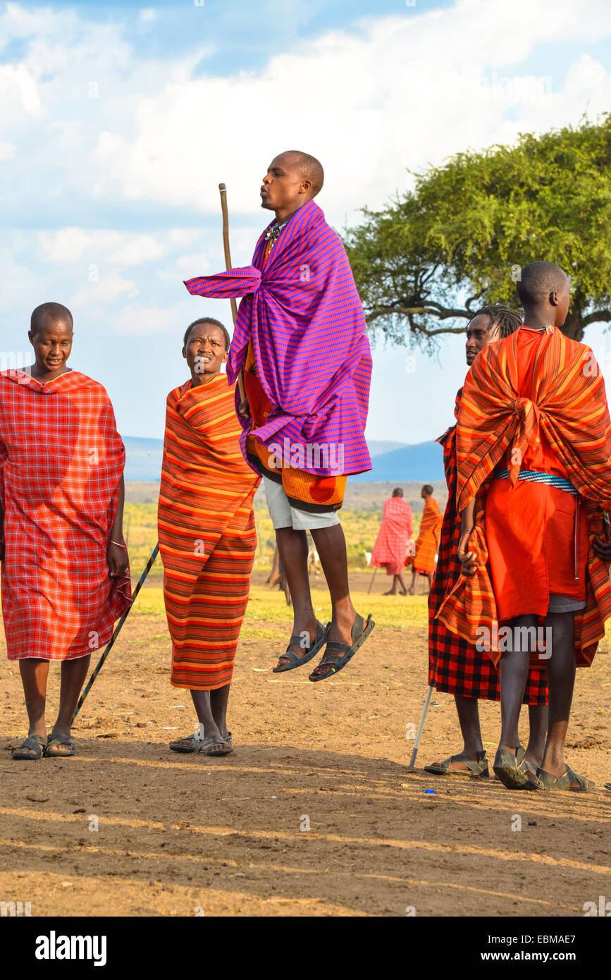 dancing maasai mara in kenia Stock Photo - Alamy