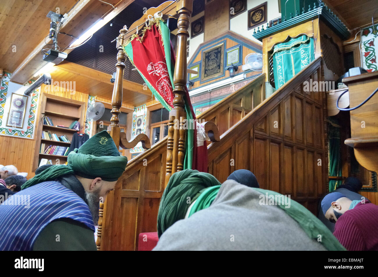 Daily prayer in the mosque inside the residence of Shaikh Nazim Al ...