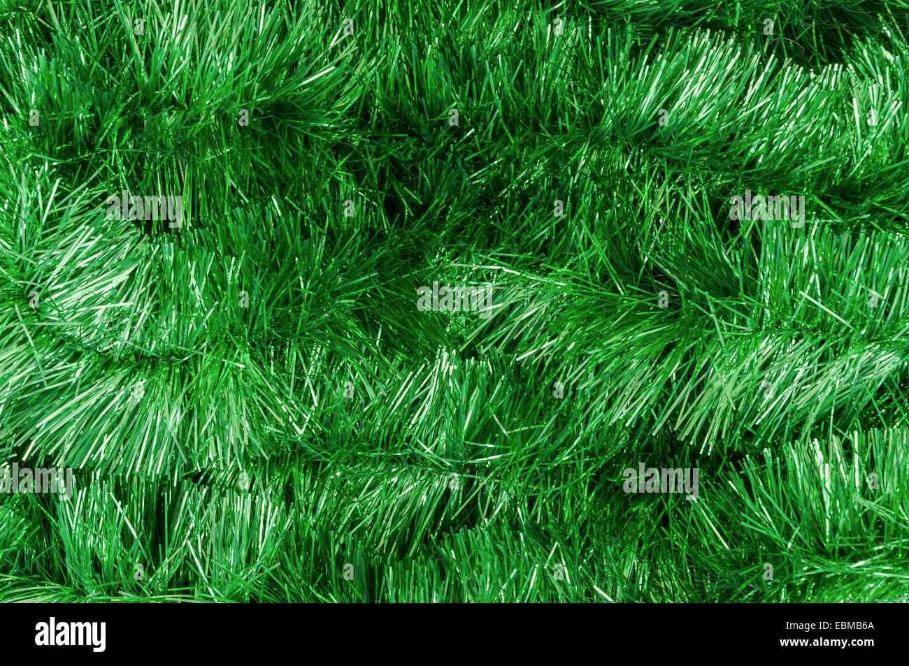 Closeup of artificial Christmas green garland background Stock Photo ...