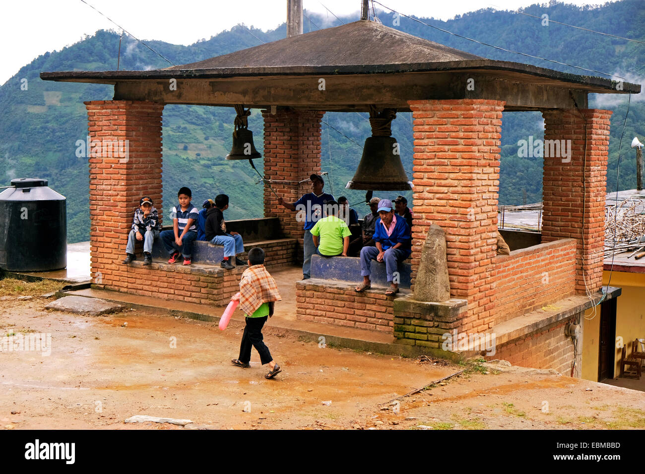 Brick Bell Tower Yagavila Village Oaxaca Mexico Stock Photo - Alamy