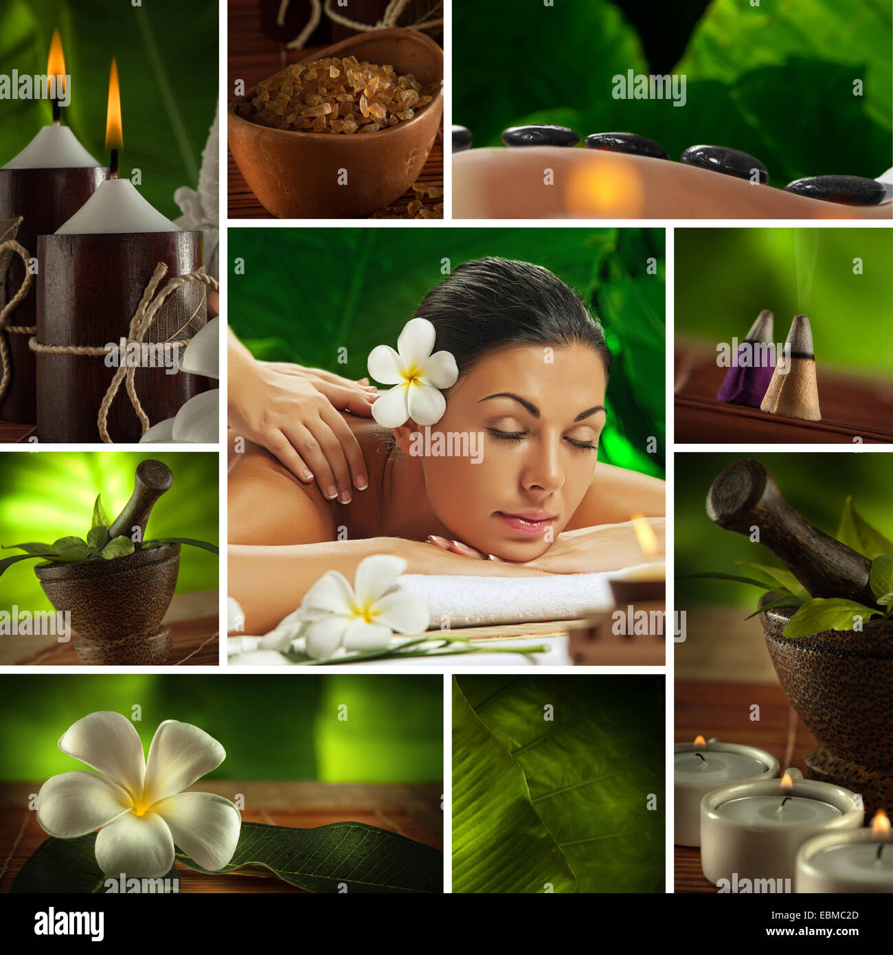 Collage spa hi-res stock photography and images - Alamy