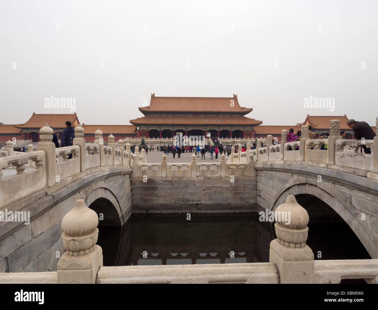 Golden Water marble bridges at the Forbidden City in Beijing, China ...