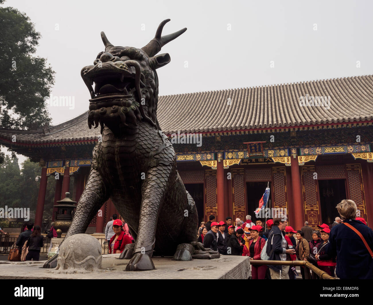 Mythical figure statue at The Summer Palace in Beijing, China, Asia ...