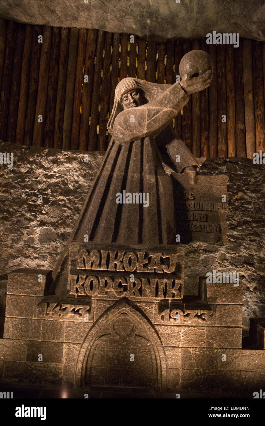 Statue carved in salt by miners at the Wieliczka Salt Mine, Krakow ...
