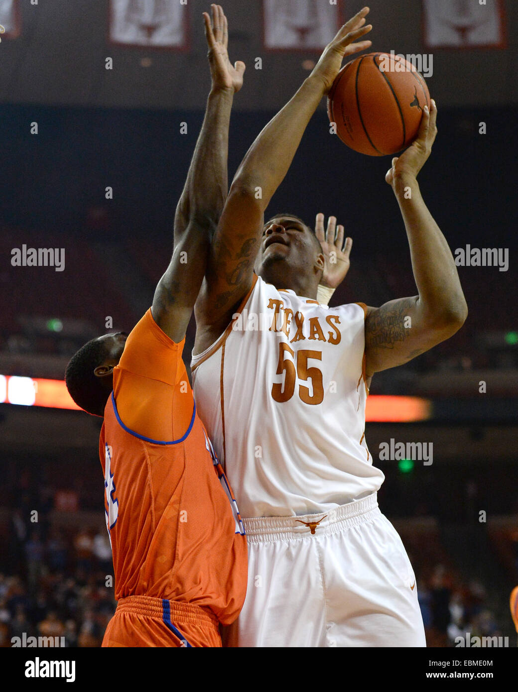 Halftime. 2nd Dec, 2014. Cameron Ridley #55 of the Texas Longhorns in ...