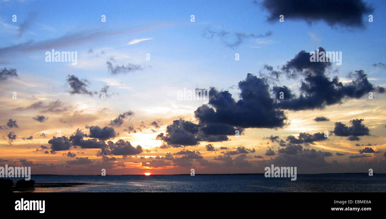 The sunset over the sea in Key West, Florida Stock Photo - Alamy