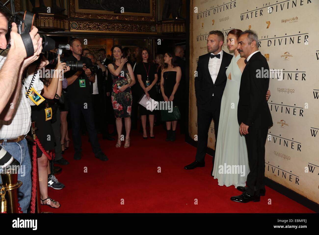 Sydney, Australia. 2 December 2014. Jai Courtney (Hughes), Olga ...