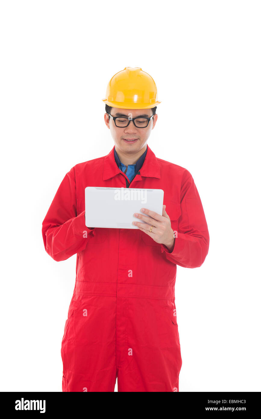 Back view male engineer hi-res stock photography and images - Alamy