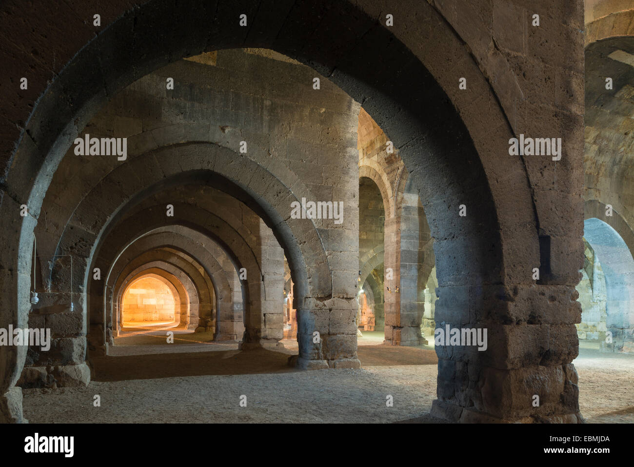 Great Hall of the Sultanhani caravanserai on the ancient Silk Road, now ...